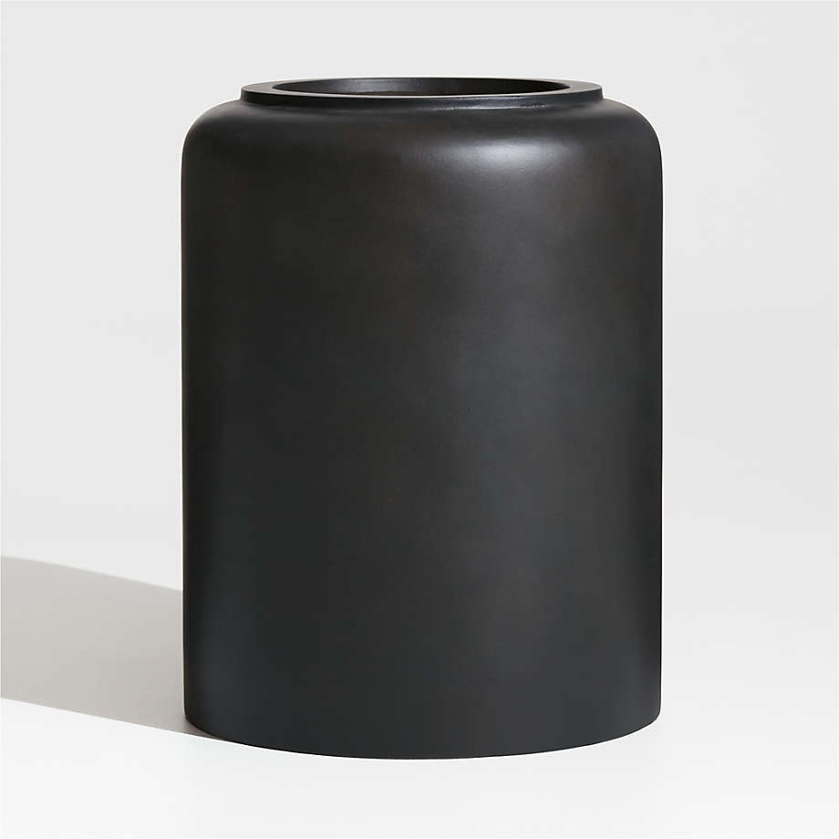 Modern Crock Black Planters | Crate & Barrel Canada