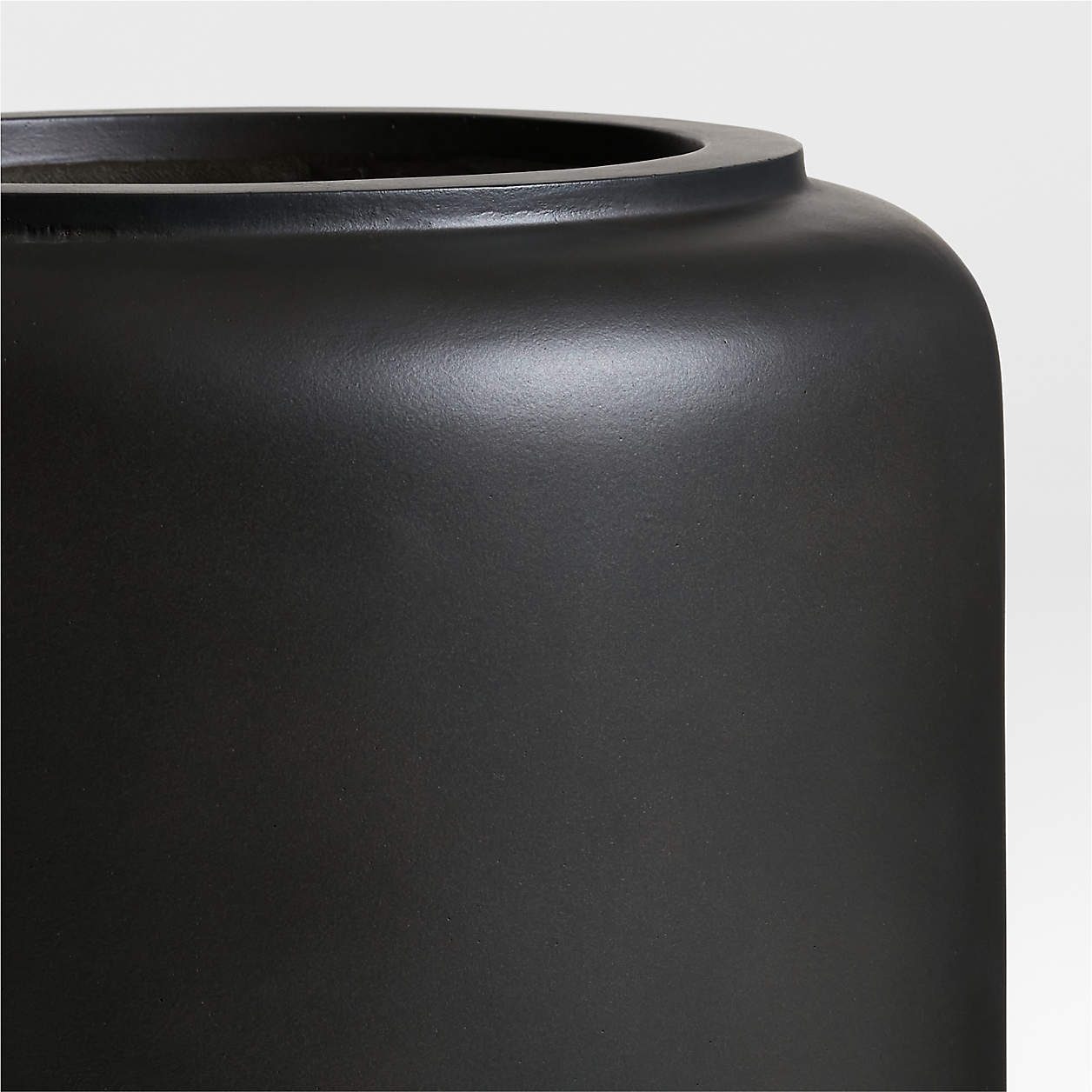 Modern Crock Black Planters | Crate & Barrel Canada