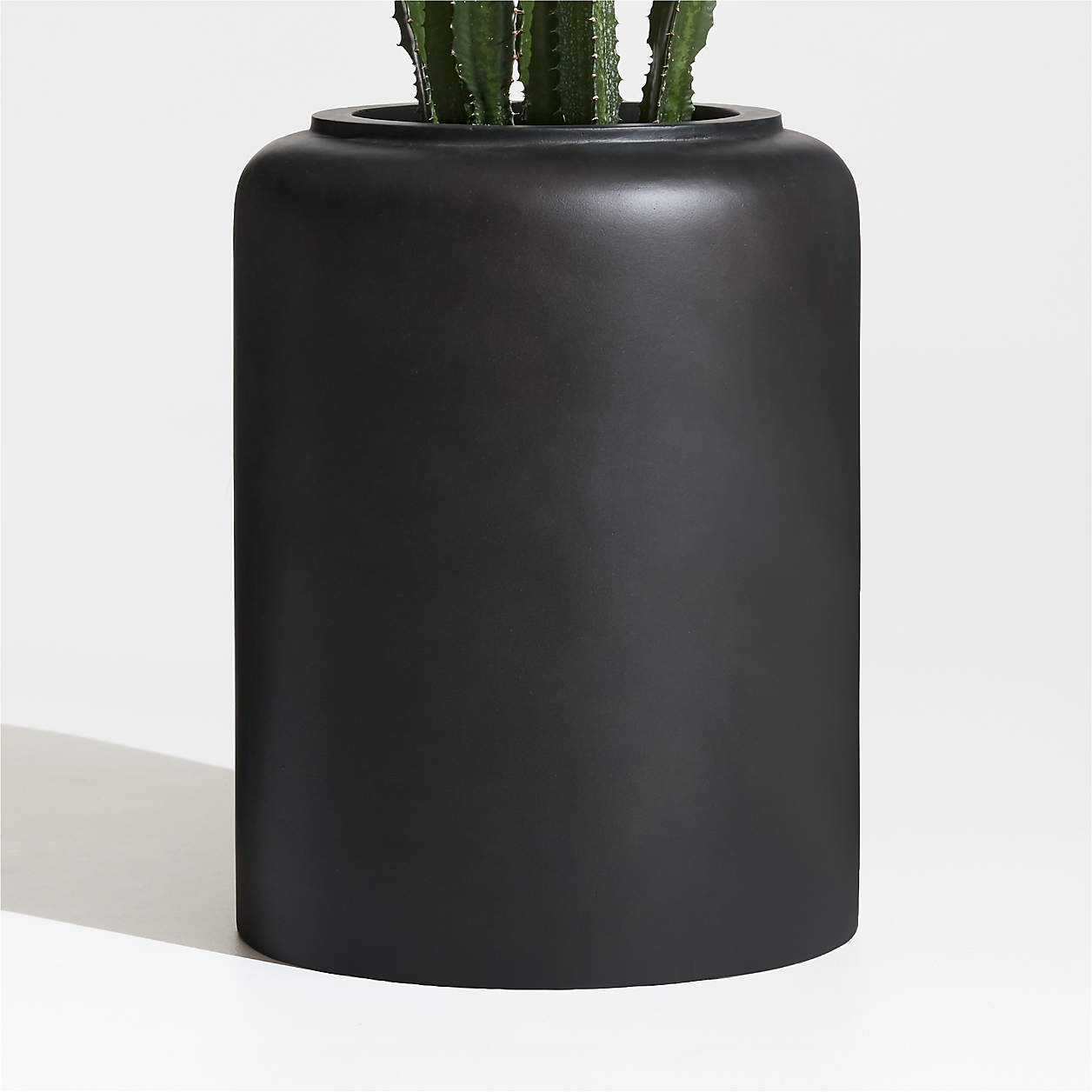 Modern Crock Black Planters | Crate & Barrel Canada