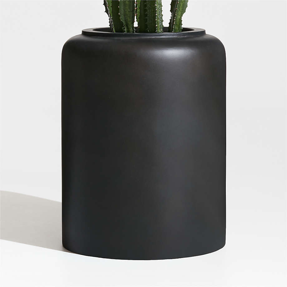 Modern Crock Black Planters | Crate & Barrel Canada
