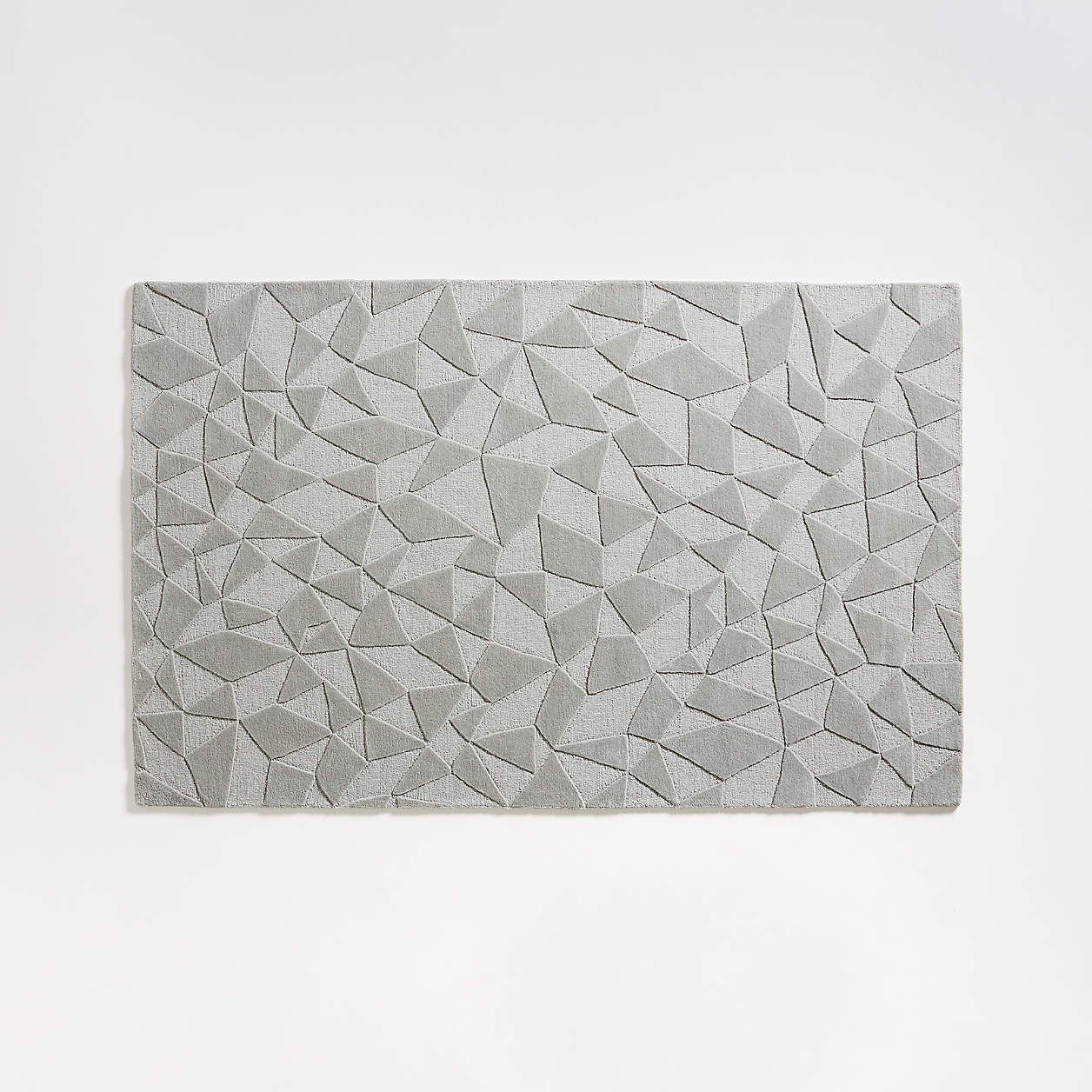 Textured Grey Geometric Rug 4x6 + Reviews | Crate & Kids