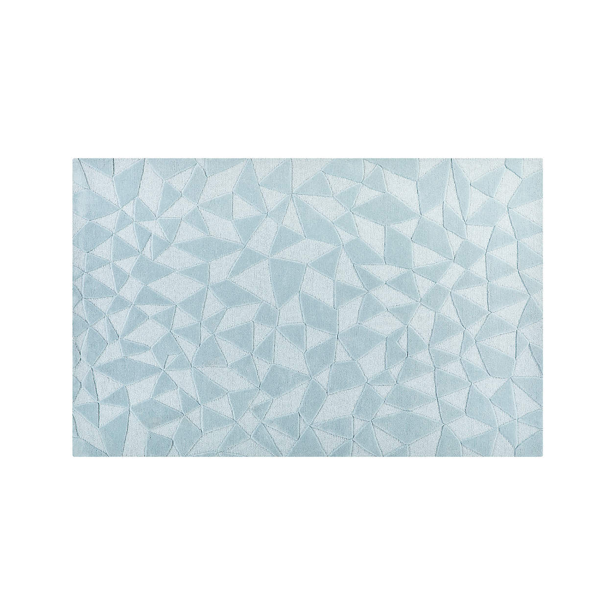 Textured Blue Geometric Rug 4x6 + Reviews | Crate & Kids
