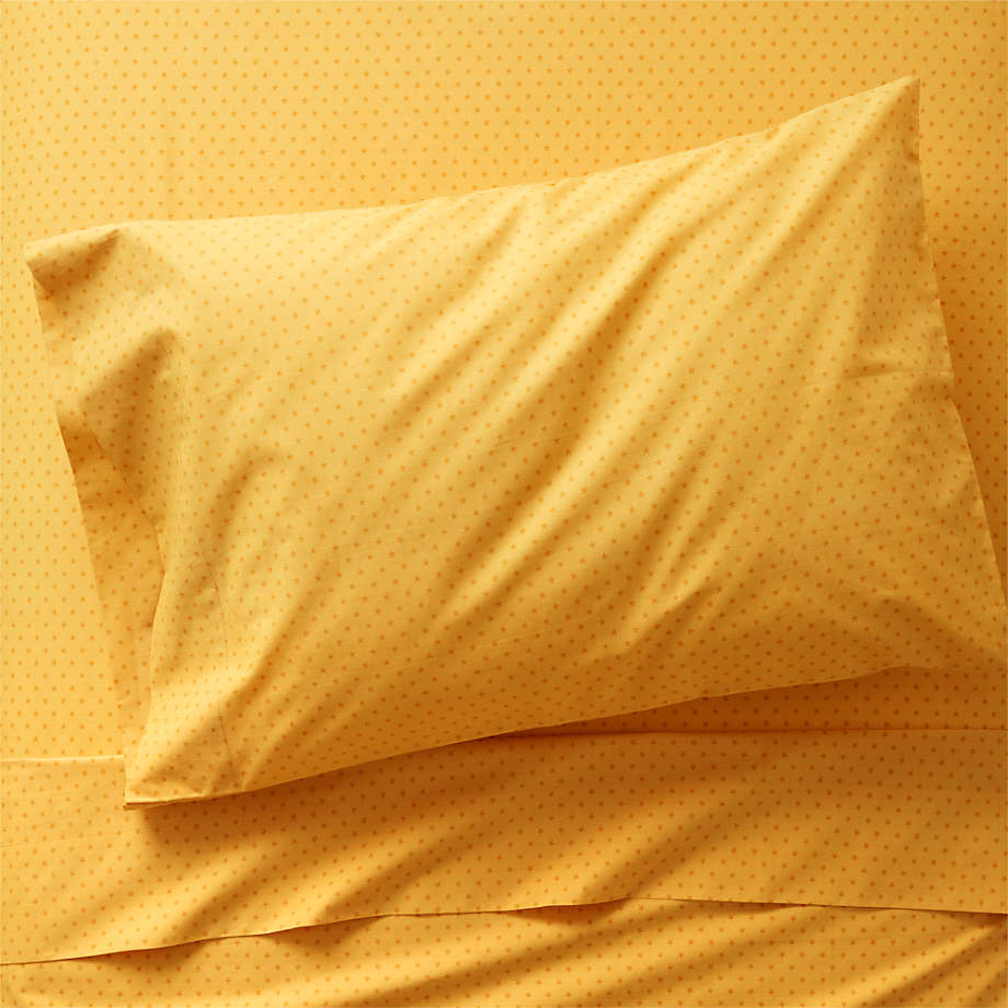 Modern Star Twin Yellow Organic Brushed Cotton Kids Sheet Set + Reviews ...