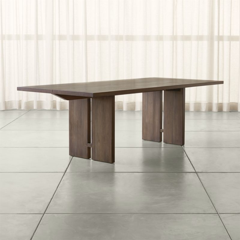 Monarch 92" Shiitake Dining Table + Reviews | Crate & Barrel