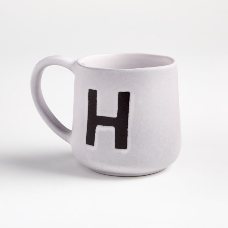"H" Monogrammed Mug | Crate & Barrel