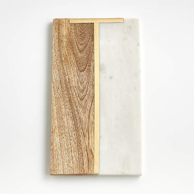 "I" Monogrammed Serving Board + Reviews | Crate & Barrel Canada