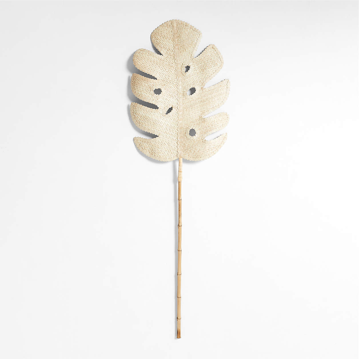 Faux Monstera Rattan Leaf | Crate & Barrel Canada