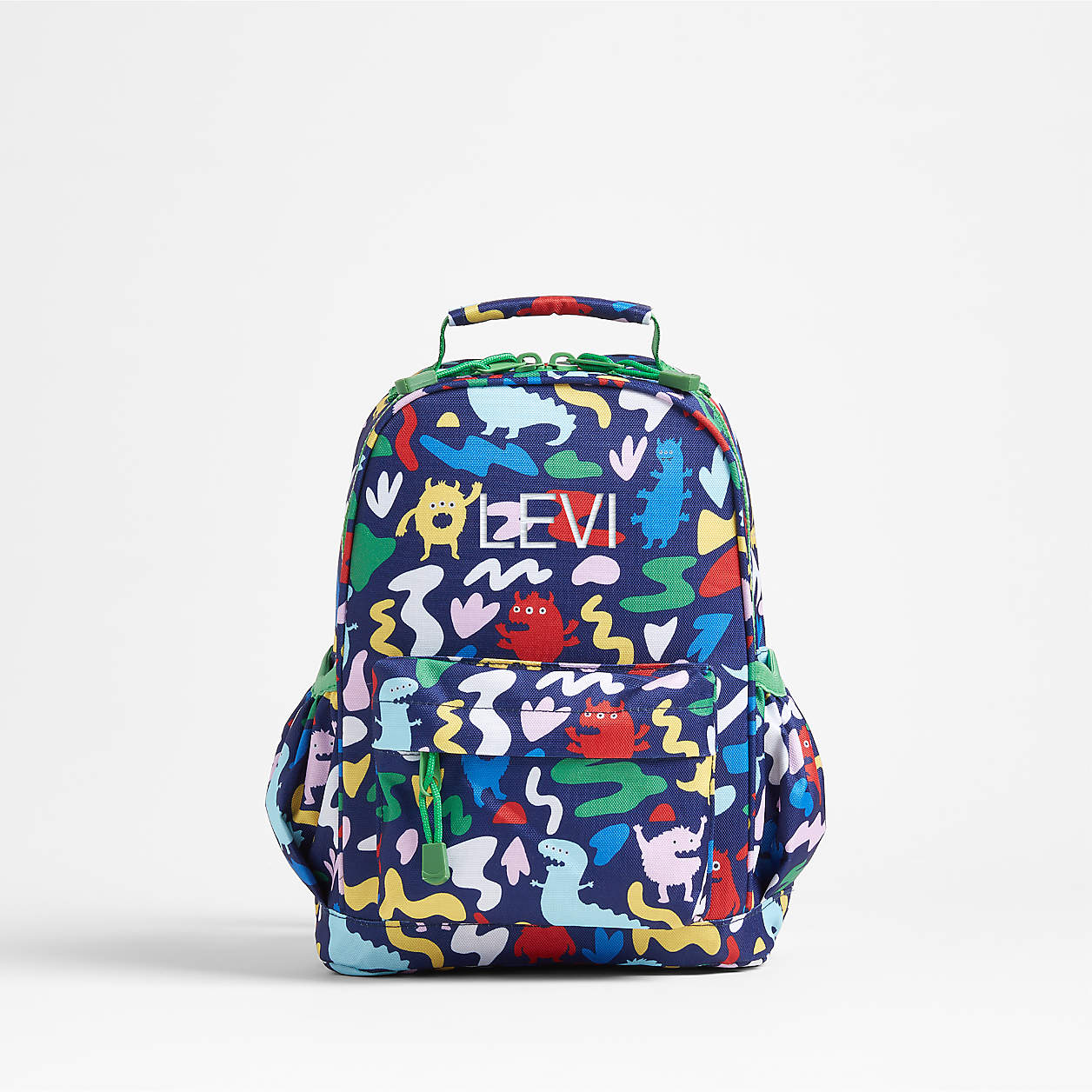 Monsters Personalized Small Kids School Backpack with Side Pockets ...