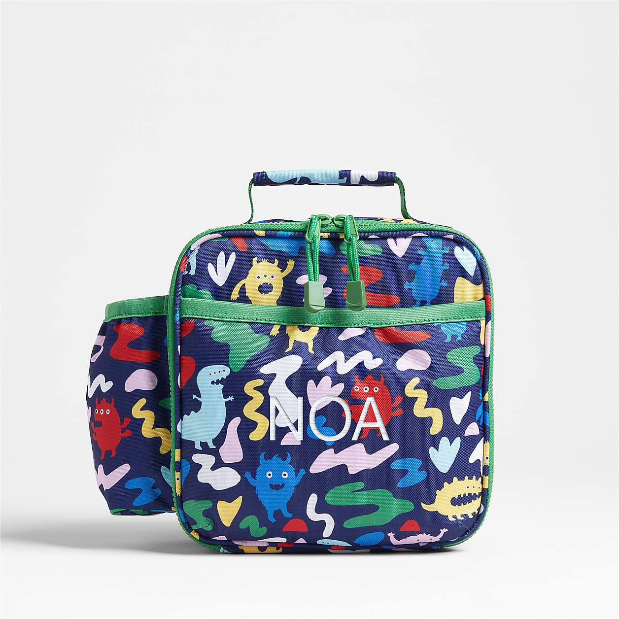 Monsters Soft Insulated Kids Personalized Thermal Lunch Box | Crate & Kids