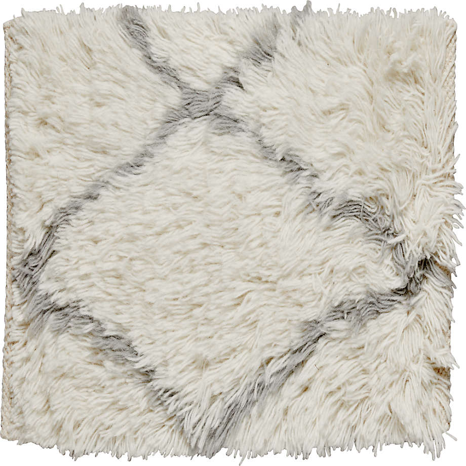 Moroccan Arlequin Diamond Wool Light Grey Kids Area Rug Swatch | Crate ...