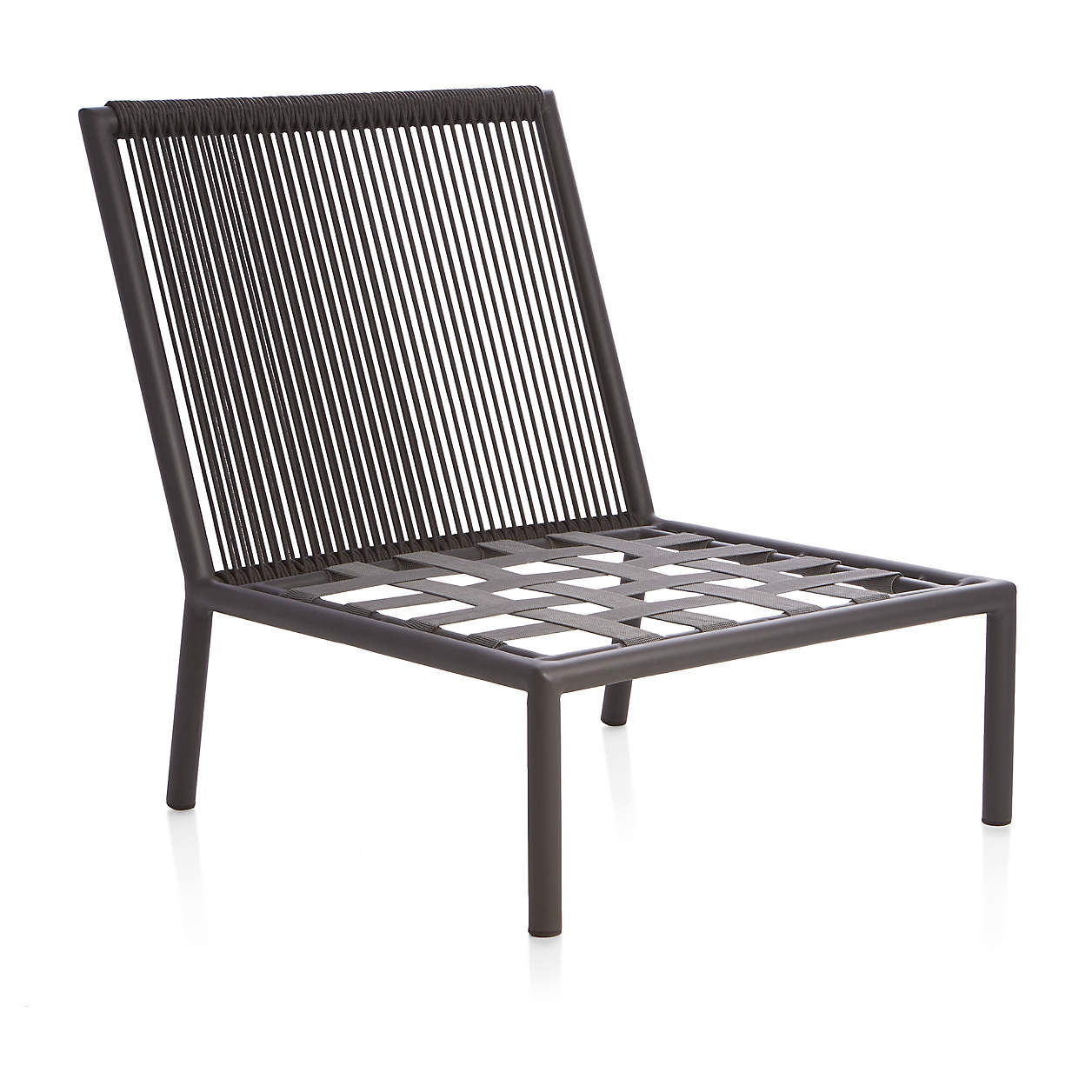 Morocco Graphite Sectional Armless Chair + Reviews | Crate & Barrel