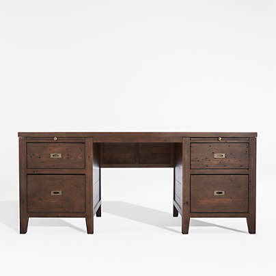 Ainsworth Cream Executive Desk + Reviews | Crate & Barrel