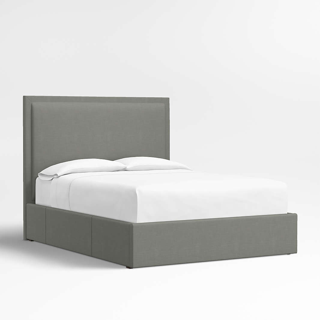 Grey Bed Frames & Dark Grey Bed Frames with Headboards | Crate & Barrel
