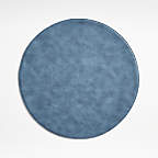 Maxwell Blue Easy-Clean Vinyl Round Placemat | Crate & Barrel