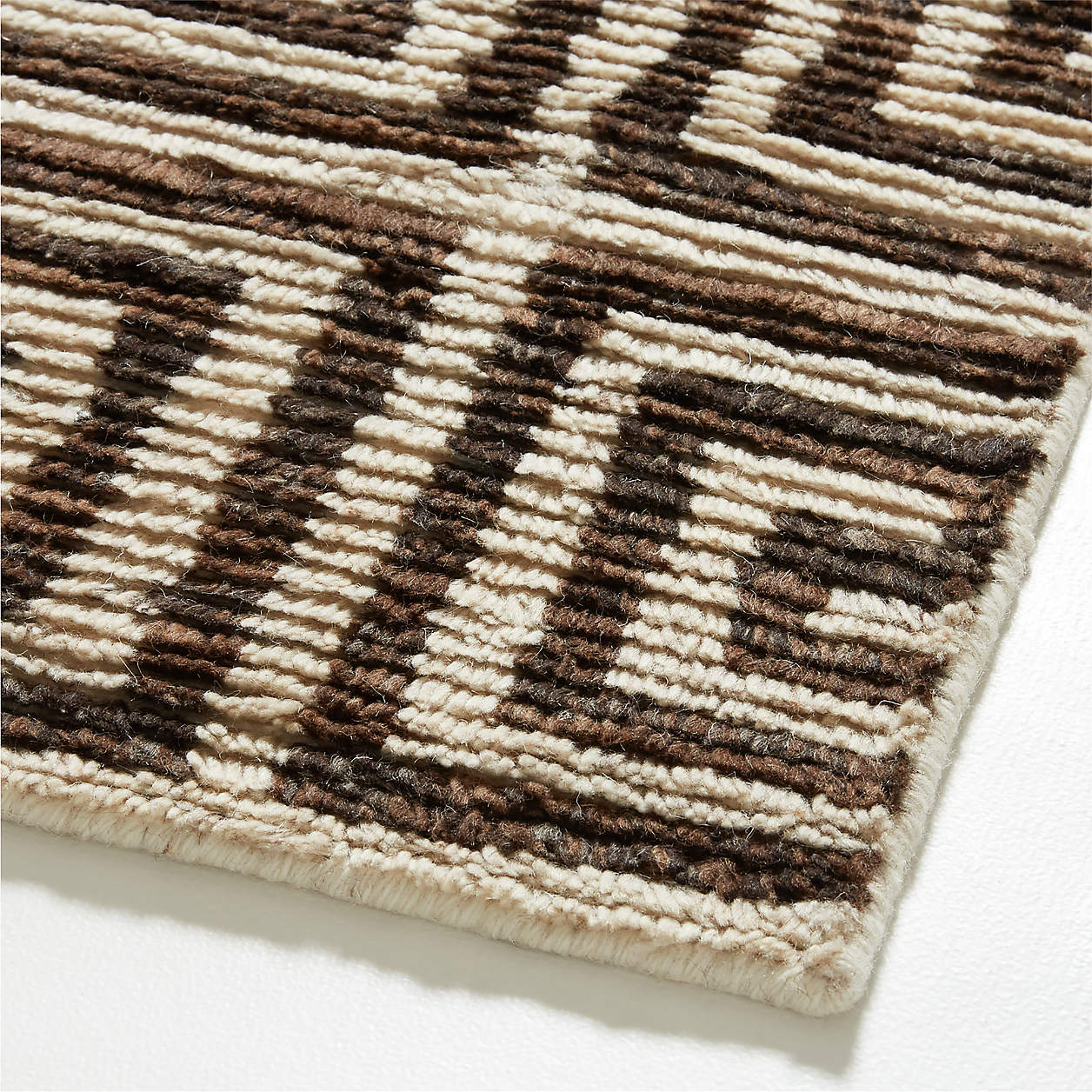 Mykonos Wool Hand-Knotted Espresso Brown Rug Swatch 12"x18" | Crate ...