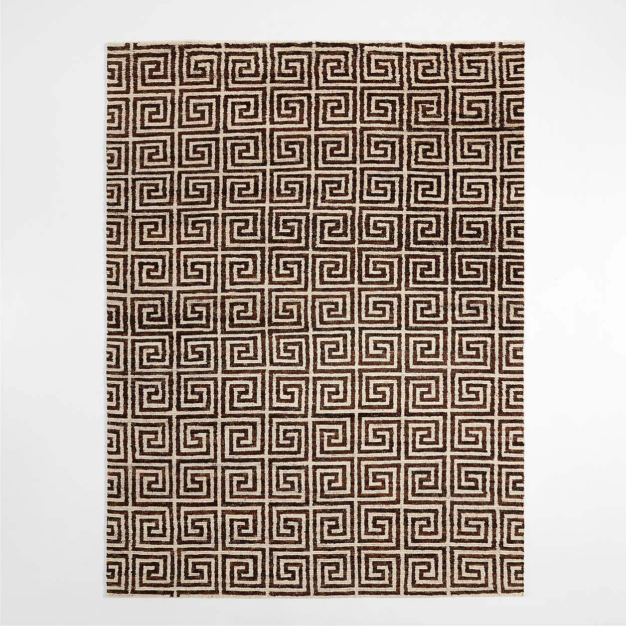 Mykonos Wool Hand-Knotted Espresso Brown Area Rug 9'x12' | Crate & Barrel