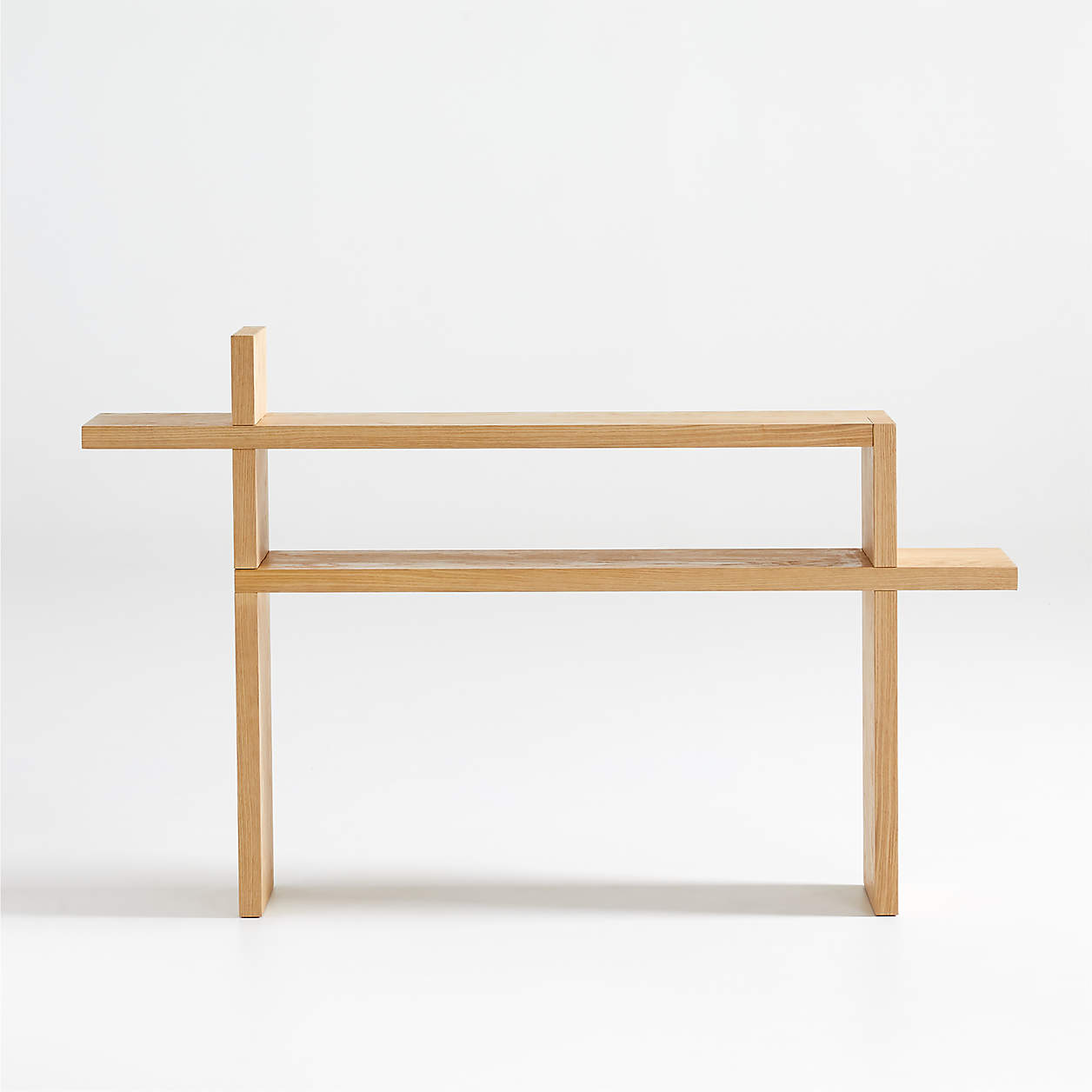 Nash Natural Wood Console Table with Shelf | Crate & Barrel