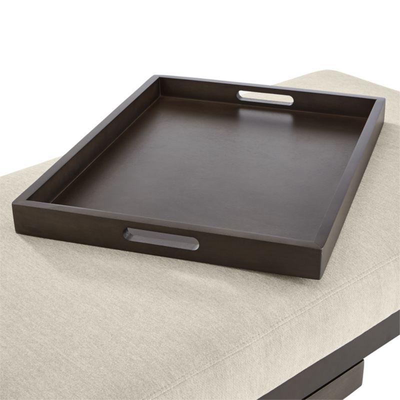 Nash Rectangular Ottoman with Tray Reviews Crate Barrel Canada