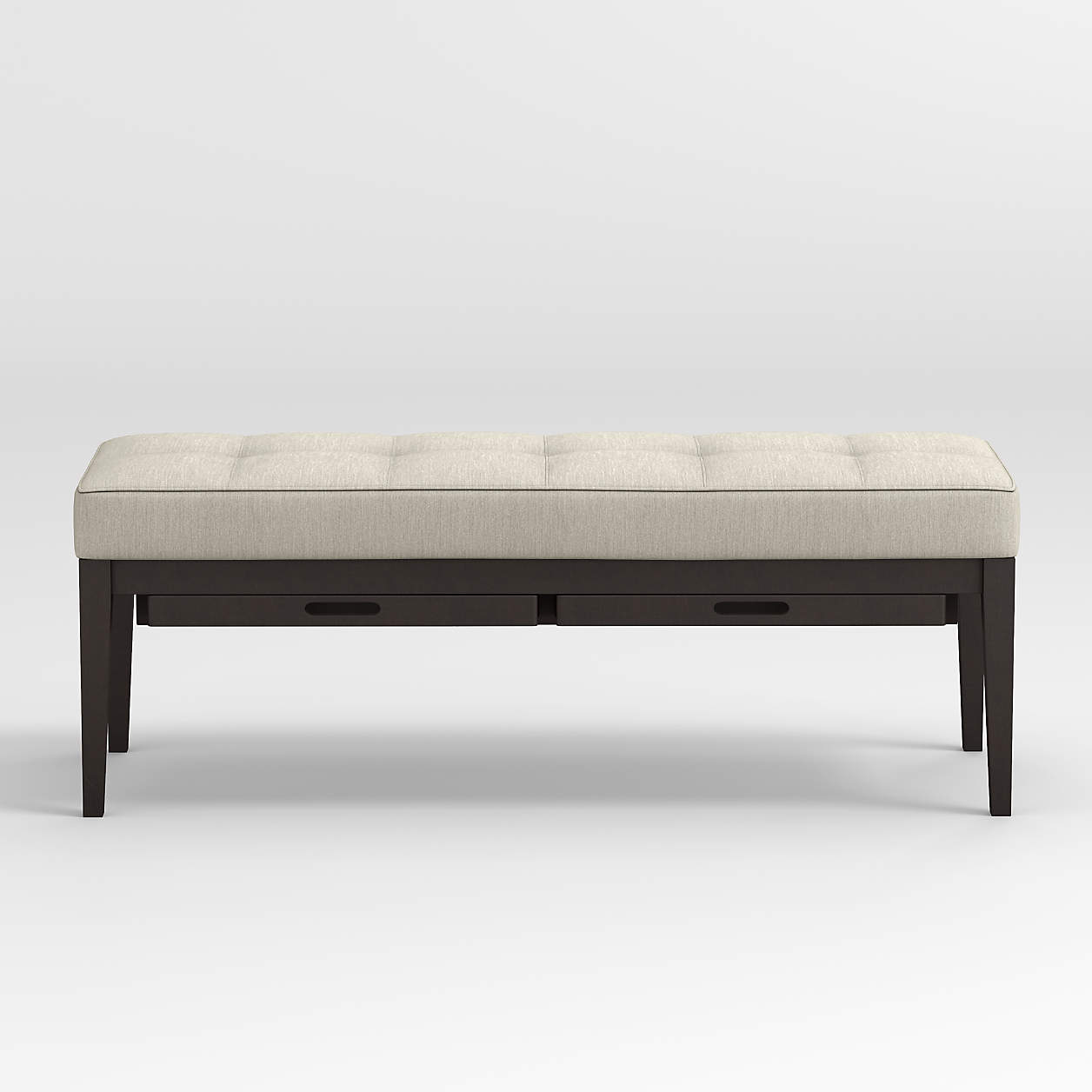 Nash Small Tufted Bench with Tray | Crate & Barrel