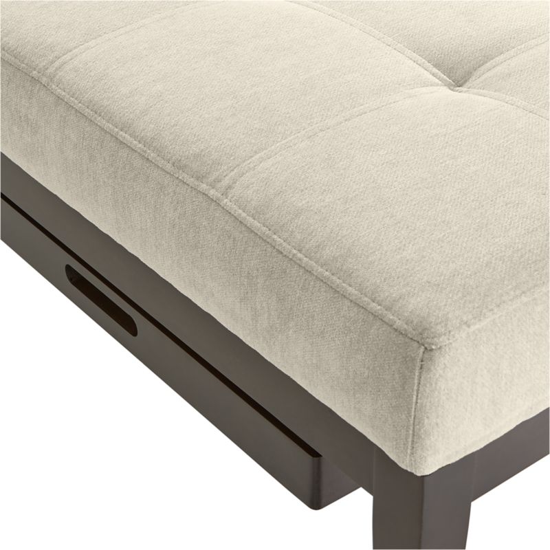 Nash Small Tufted Bench with Tray | Crate & Barrel