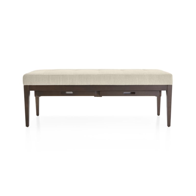 Nash Small Tufted Bench with Tray | Crate & Barrel