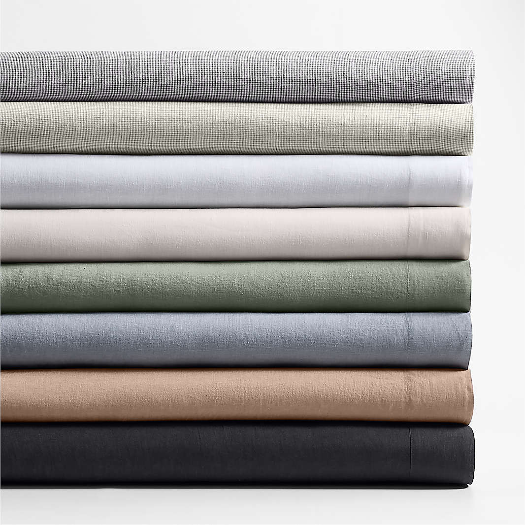 Hemp Bed Sheets, Duvet Covers & Fitted Sheets | Crate & Barrel
