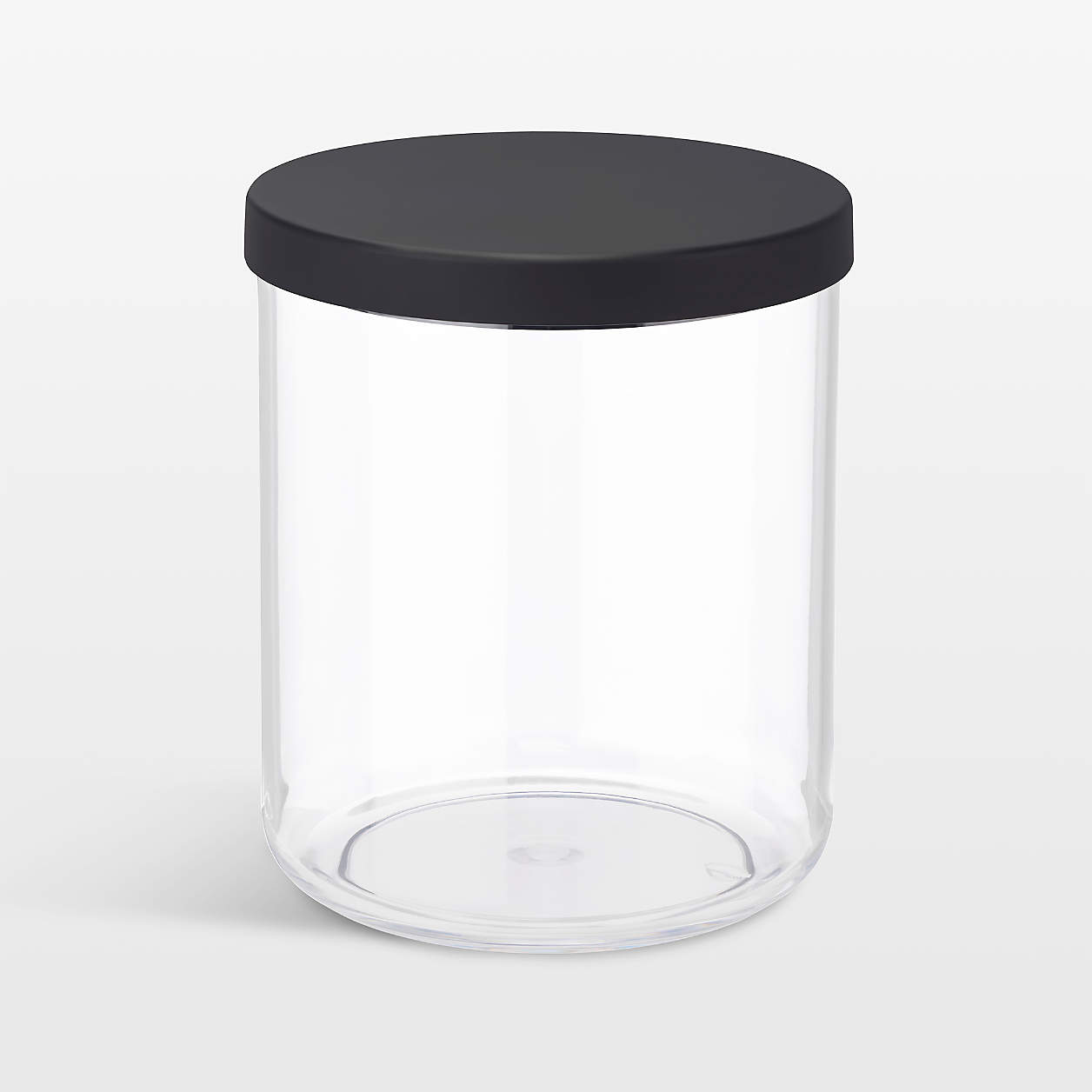NeatMethod Medium Clear Canister with Black Lid + Reviews | Crate & Barrel