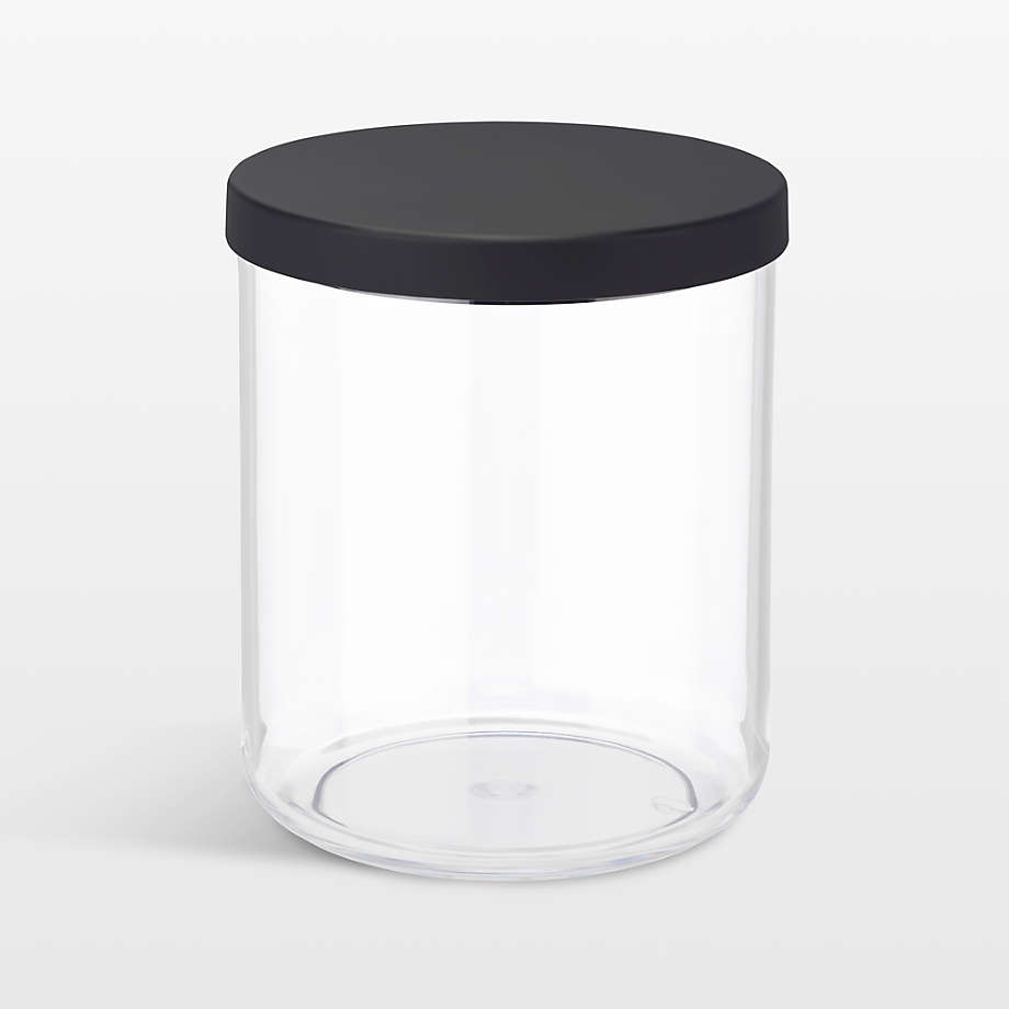 NeatMethod Medium Clear Canister with Black Lid + Reviews | Crate & Barrel