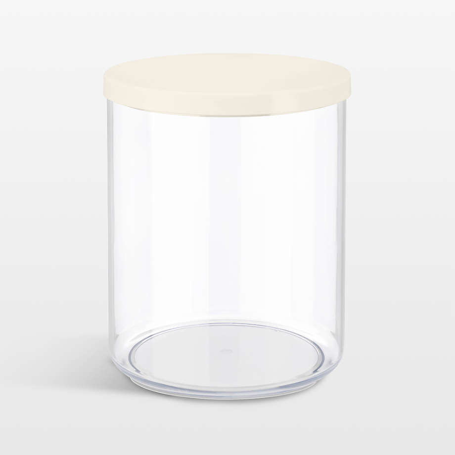 NeatMethod XL Clear Canister with Bone White Lid + Reviews | Crate & Barrel