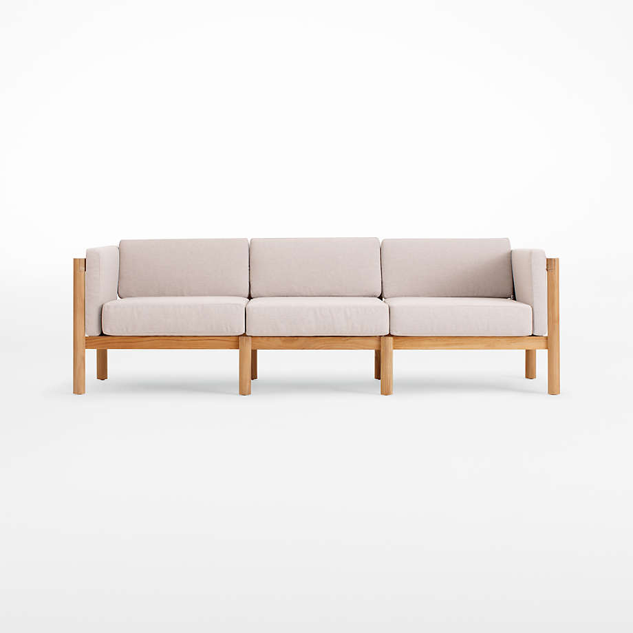 Neighbor Haven Ashe Grey Outdoor Sofa + Reviews | Crate & Barrel