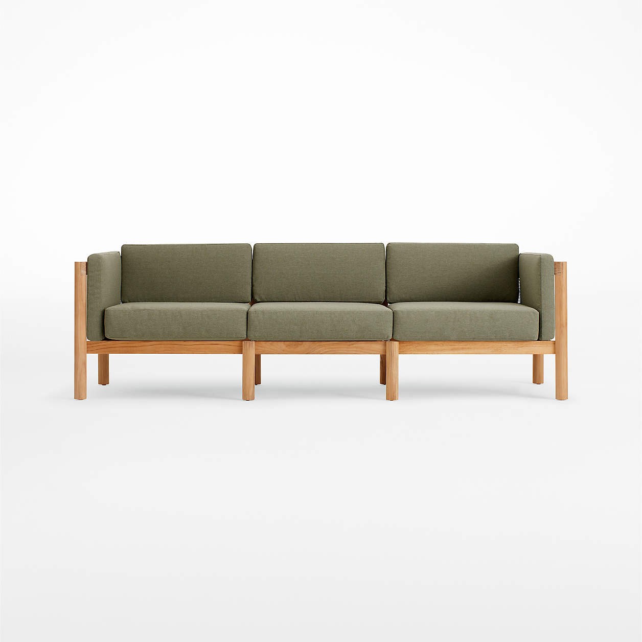 Neighbor Haven 93" Leaf Green Outdoor Sofa + Reviews | Crate & Barrel
