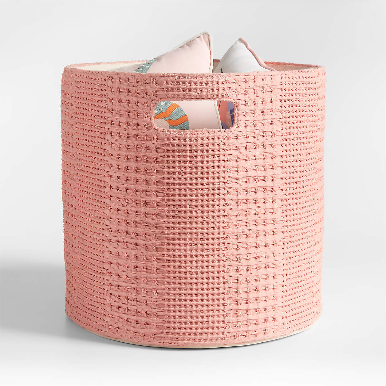 Nella Rose Waffle Weave Large Floor Bin | Crate & Kids Canada