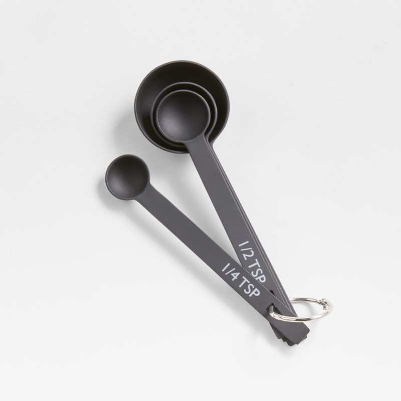 Nera Matte Black Measuring Spoons | Crate & Barrel