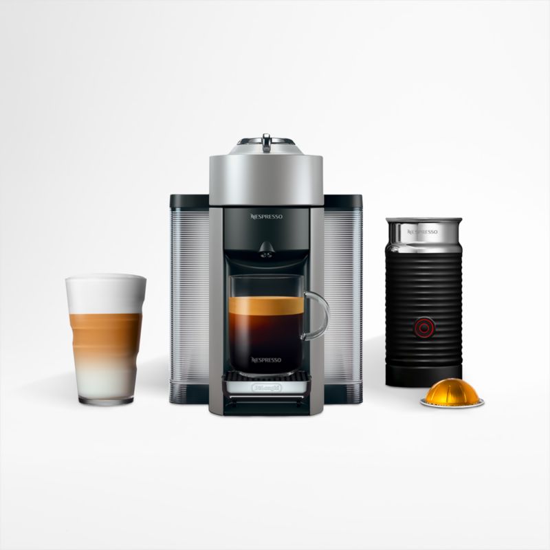 Nespresso by De'Longhi Evoluo Silver Coffee and Espresso Machine with ...