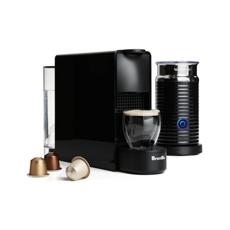 Nespresso by Breville Black Essenza Mini Espresso Machine Bundle ...