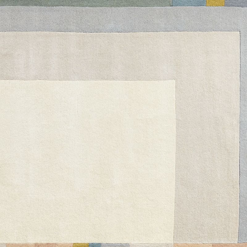 Neutral Colorblock Border Geometric Kids Rug 4x6 | Crate & Kids