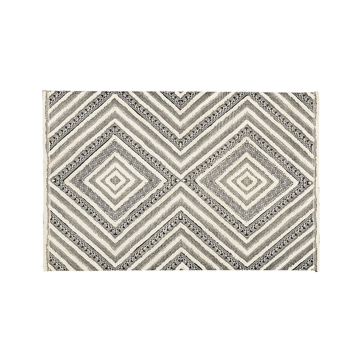 Neutral Diamond Hand-Woven Geometric Kids Rug 4x6 + Reviews | Crate & Kids