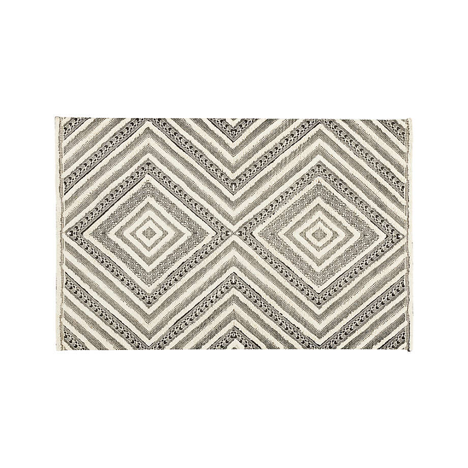 Neutral Diamond Hand-Woven Geometric Kids Rug 8x10 + Reviews | Crate ...