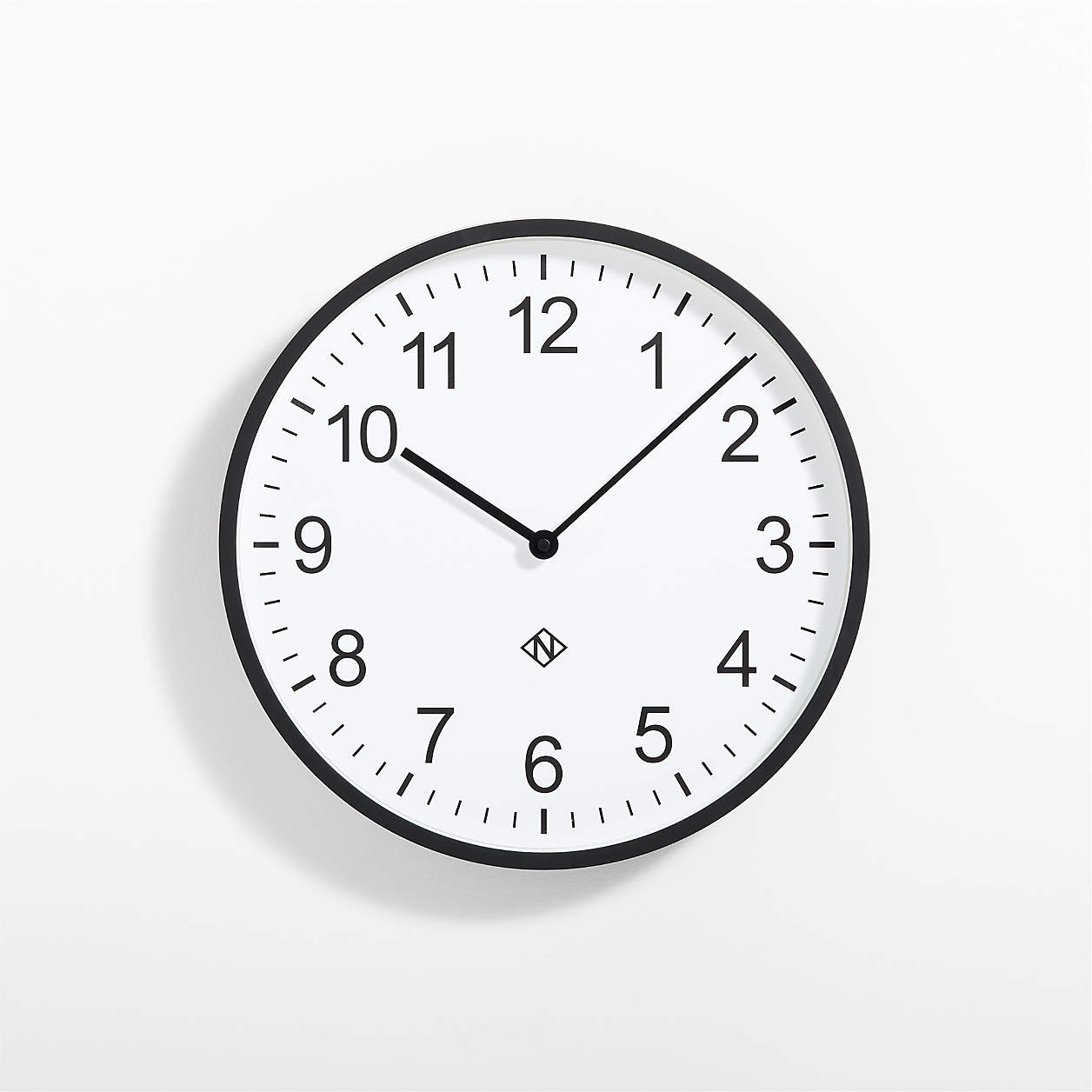 Newgate Black Rim Wall Clock | Crate & Barrel