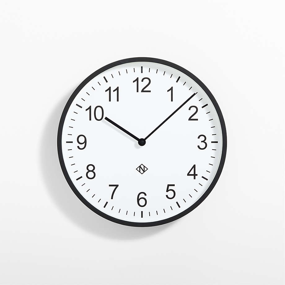 Newgate Black Rim Wall Clock + Reviews | Crate & Barrel