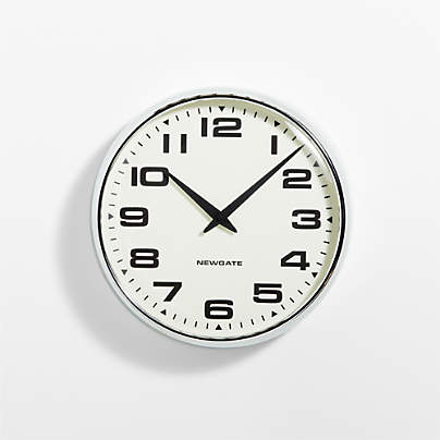 Newgate Black Rim Wall Clock + Reviews | Crate & Barrel