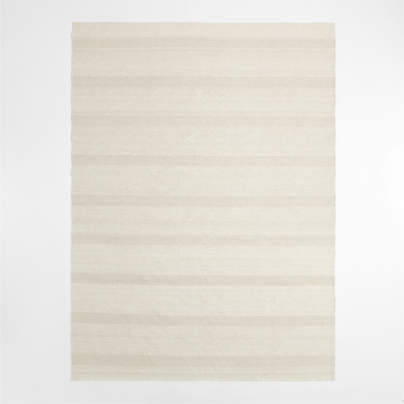 Big Sur Wool Handwoven Ivory White Area Rug 8'x10' | Crate & Barrel Canada