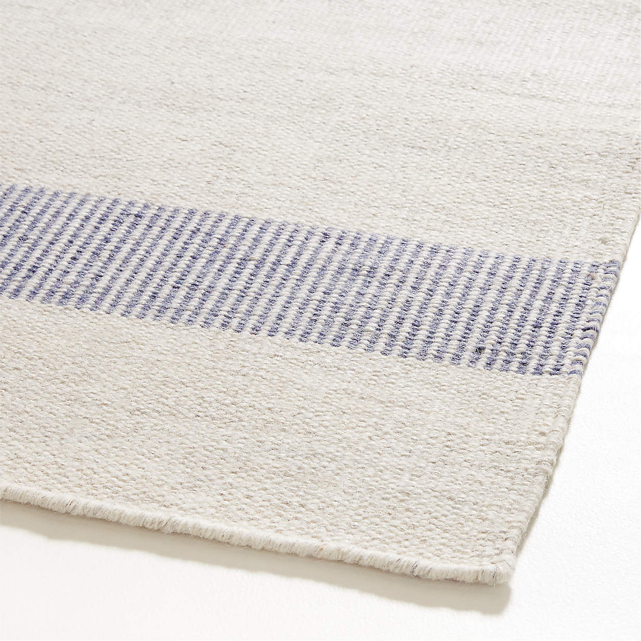 Newport Wool-Blend Handwoven Navy Blue Rug Swatch 12"x18" | Crate & Barrel