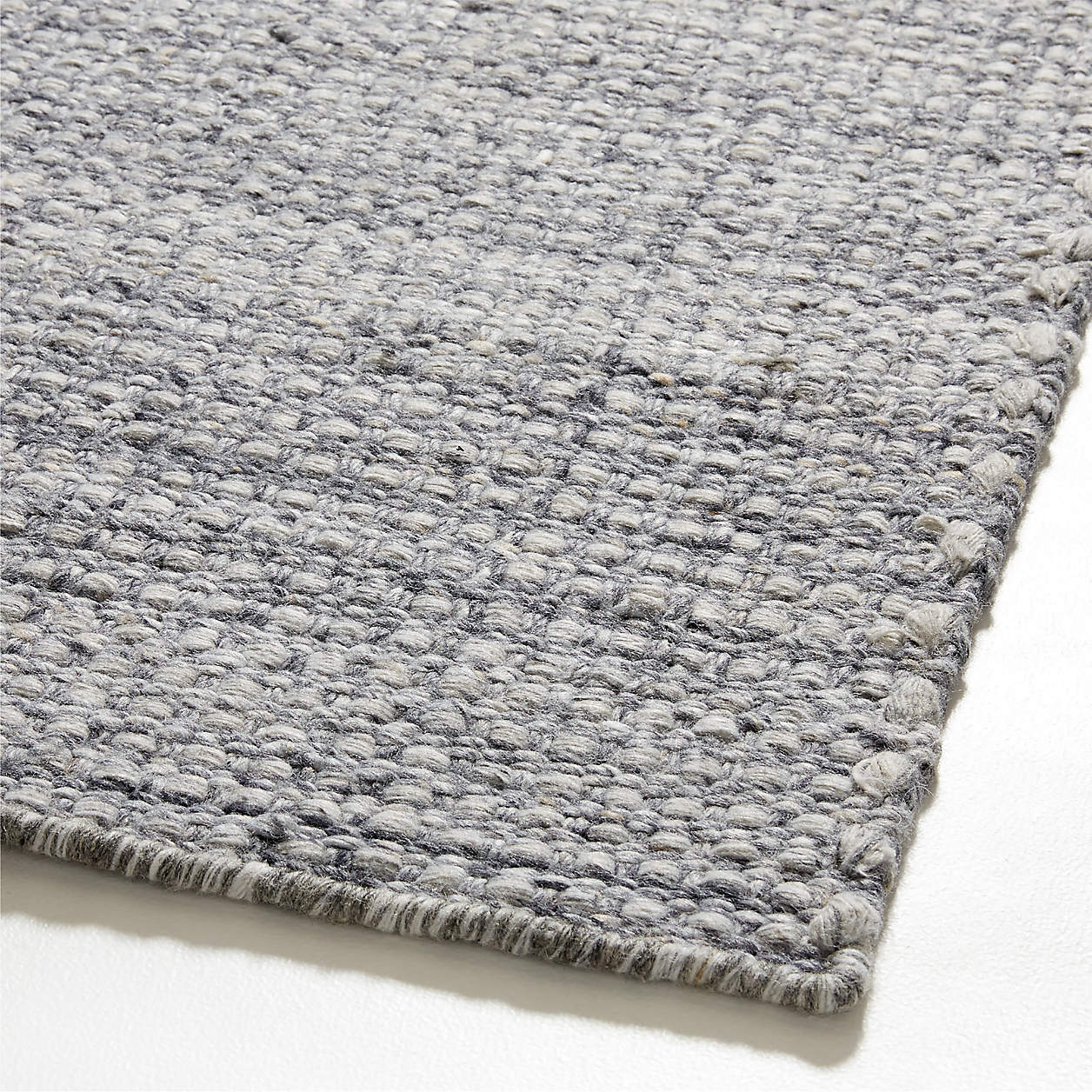 Niseko Performance Handwoven Dark Grey Rug Swatch 12"x18" | Crate ...