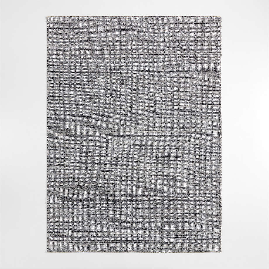 Niseko Performance Handwoven Dark Grey Area Rug 9'x12' | Crate & Barrel