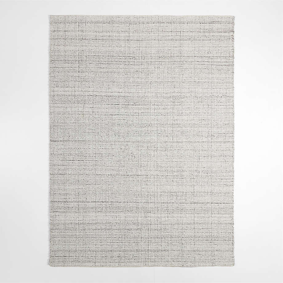 Niseko Pet-Friendly Performance Handwoven Silver Grey Area Rug 6'x9 ...