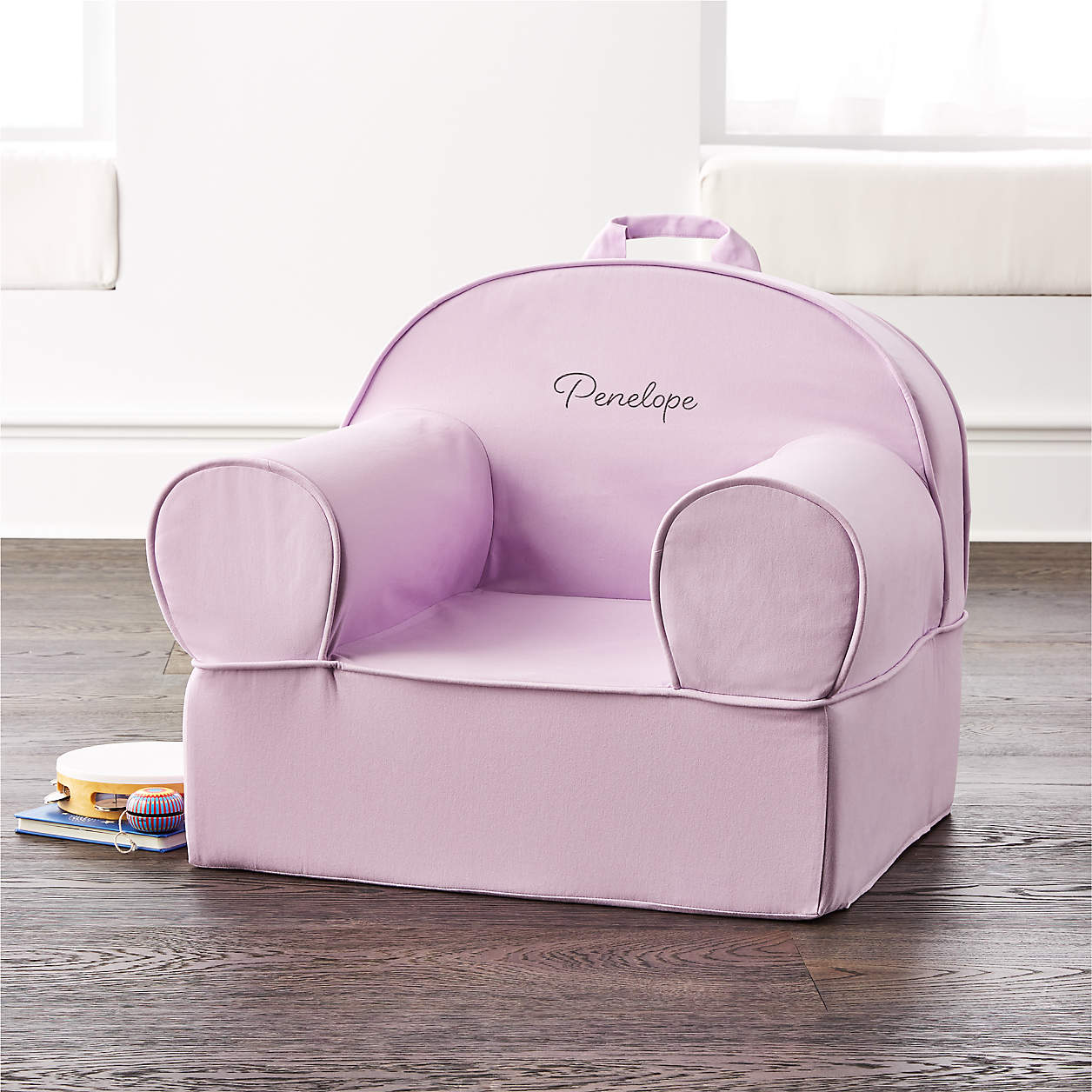 Large Light Purple Personalized Kids Lounge Nod Chair + Reviews | Crate ...