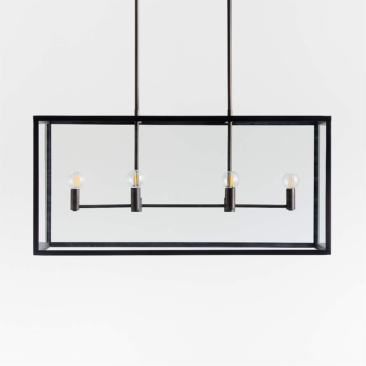 Nolan 6-Light Black Rectangular Chandelier + Reviews | Crate & Barrel ...