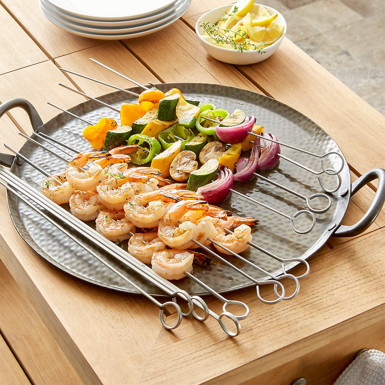 Set of 12 Non-Stick Barbecue Skewers + Reviews | Crate & Barrel