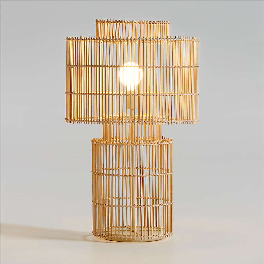Noon Natural Wicker Table Lamp by Leanne Ford + Reviews | Crate ...
